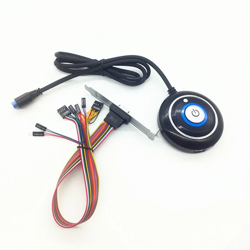 1.2m Desktop Computer Pc Case Power Supply On/off Reset Hdd Push Button ...