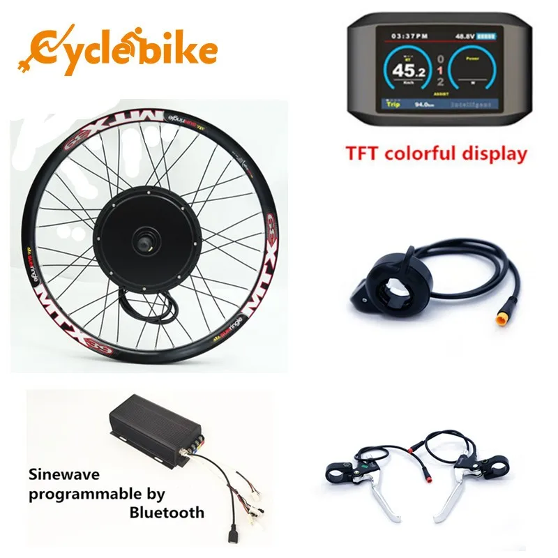 72v 5000w Electric Bike Conversion Kit China With Bluetooth For Ebike ...