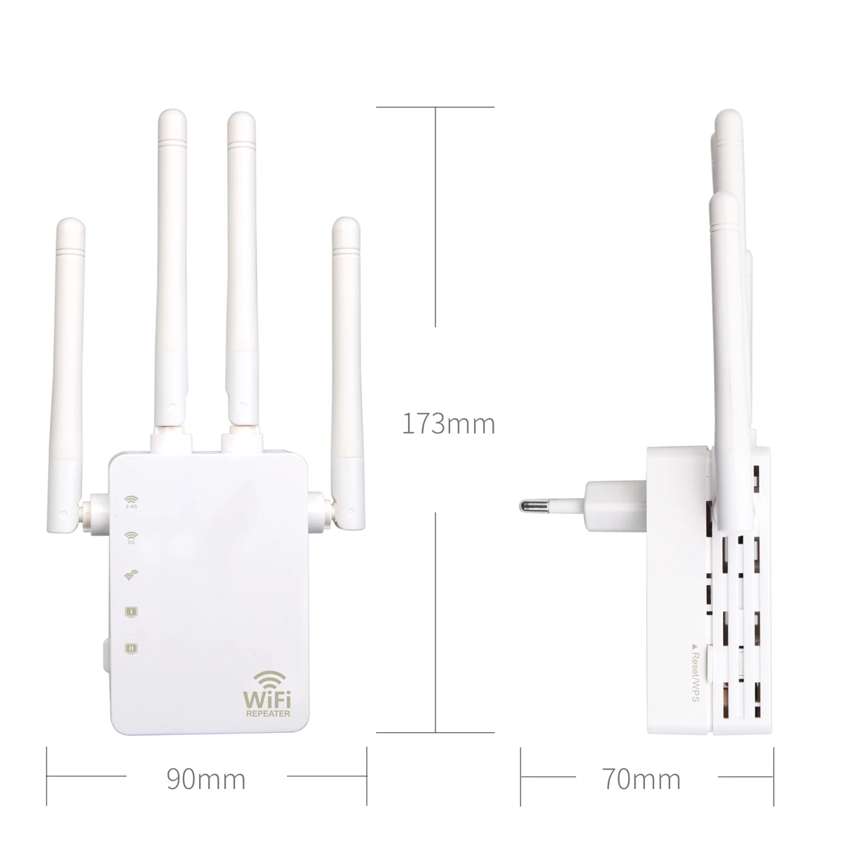 Wireless AC Dual Band 1200M 2.4Ghz 5GHz Mini Router Wifi Range Repeater ...