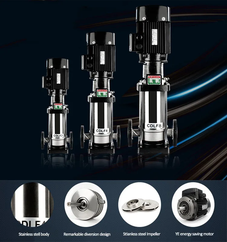 Vertical Multistage 304/316 Stainless Steel Pump - 20HP