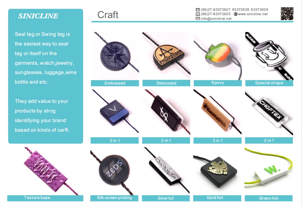 Sinicline Custom Watch Seal Tag Plastic Hang Tag Cord Hangtag Seal Cord ...