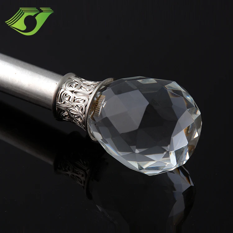 Good Sell Decoration Round 19mm Crystal Ball Curtain Finial European ...