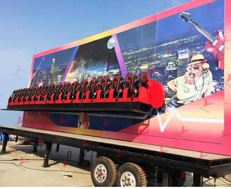 Kids Equipment Carnival Game Trailer Mounted Amusement Ride Crazy Wave ...