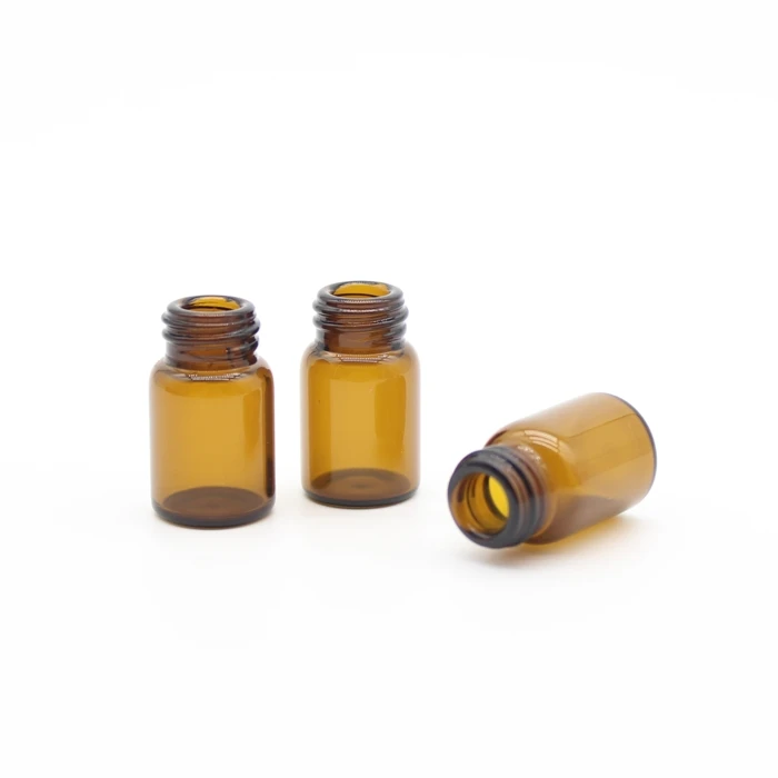 GMP Certified Small Glass Vials with Screw Caps for Personal Care
