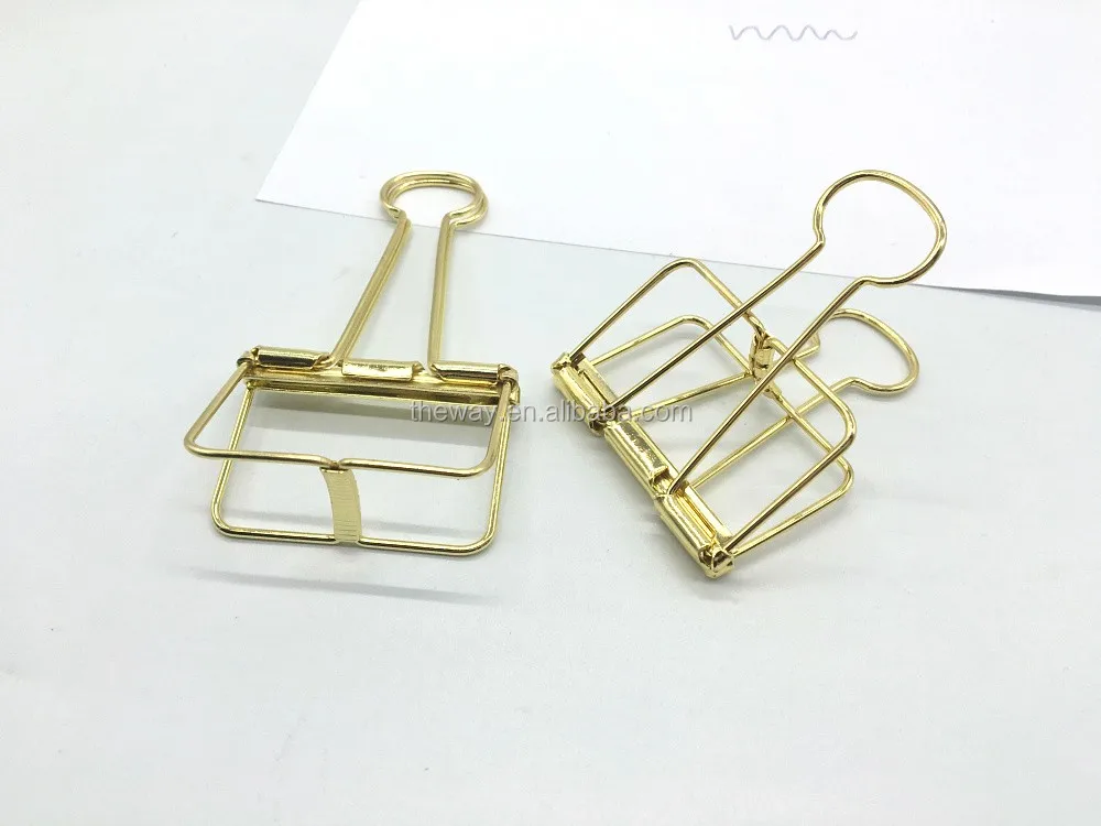 Gold Metal Hinge Clips Bulldog Clips - Durable & Versatile