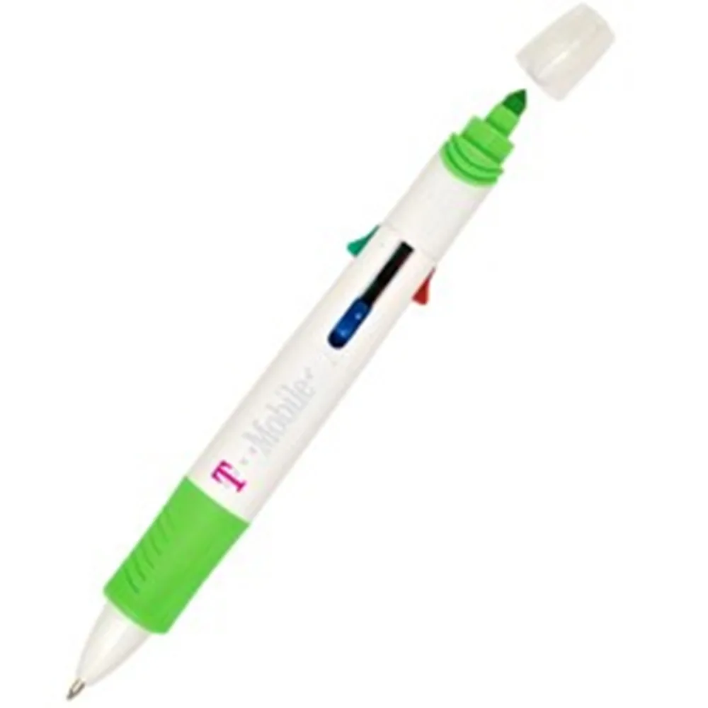 Custom Multi-tasker Pen And Highlighter Broad Abs And As Plastic Pen ...