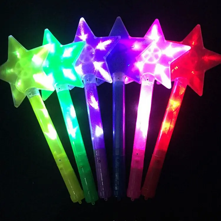 Hot Sale Concert Custom Colorful Star Shape Flashing Led Light Stick ...