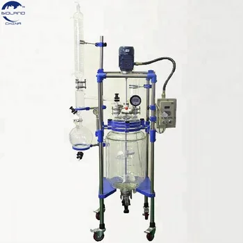 High Quality Double Layer 200l Glass Chemical Reactor |double Glass ...