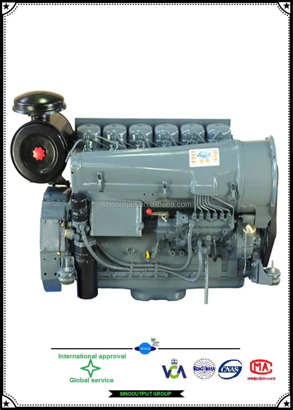 100KW 6000CC Deutz 6 Cylinder Engine BF6L913 for Reliable Generating ...