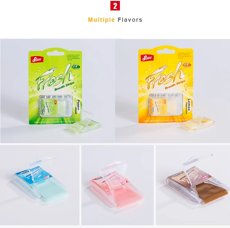 Sweet lemon chewing gum breath candy strips - 广东富味健康科技有限公司官网