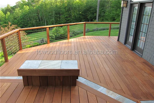 Brazilian teak decking After Installation
