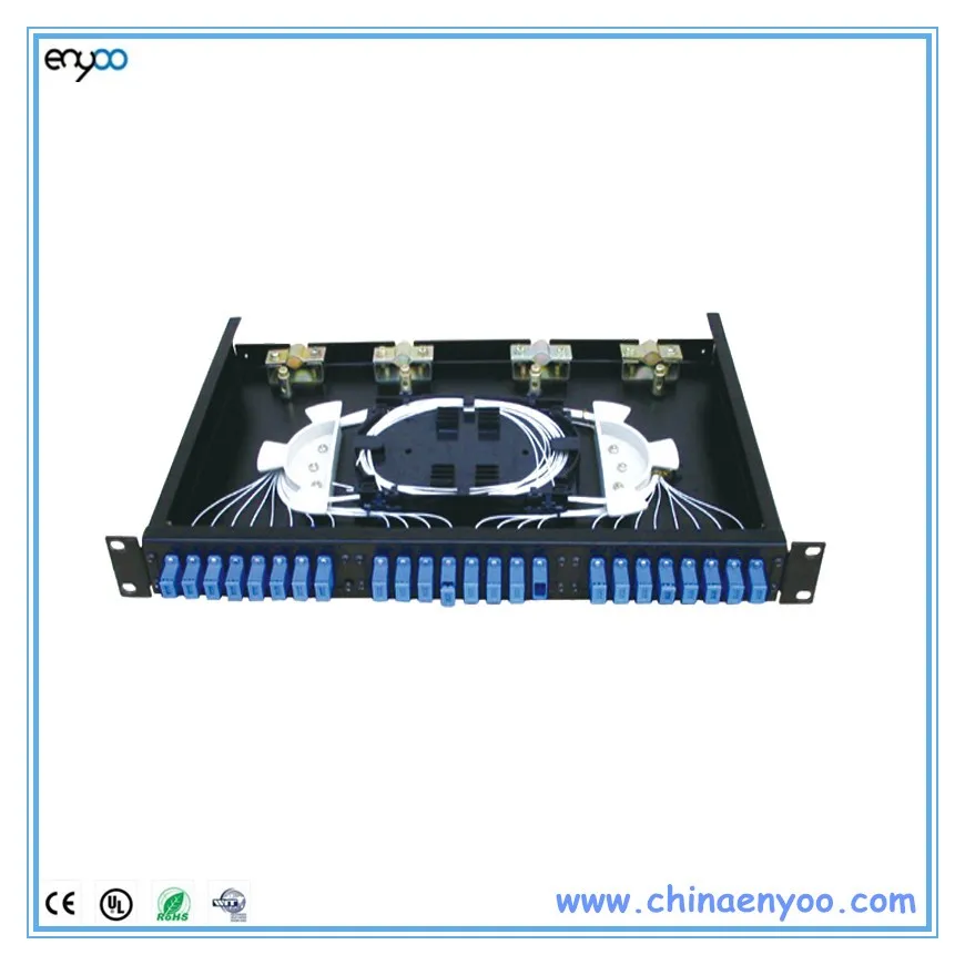 19" 24 Port Rack Mounted Fixed Type Fiber Optic Patch Panel - Buy 24 ...