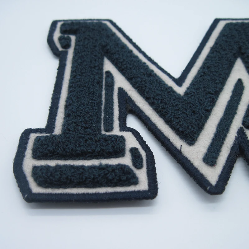 Popular Embroidery Terry Patch M Letter Terry Patch