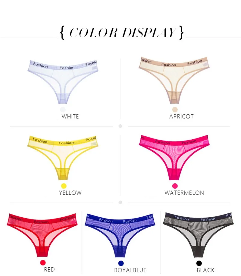 Sexty Women's Transparent G String Thongs Panties Wide Waist Band ...