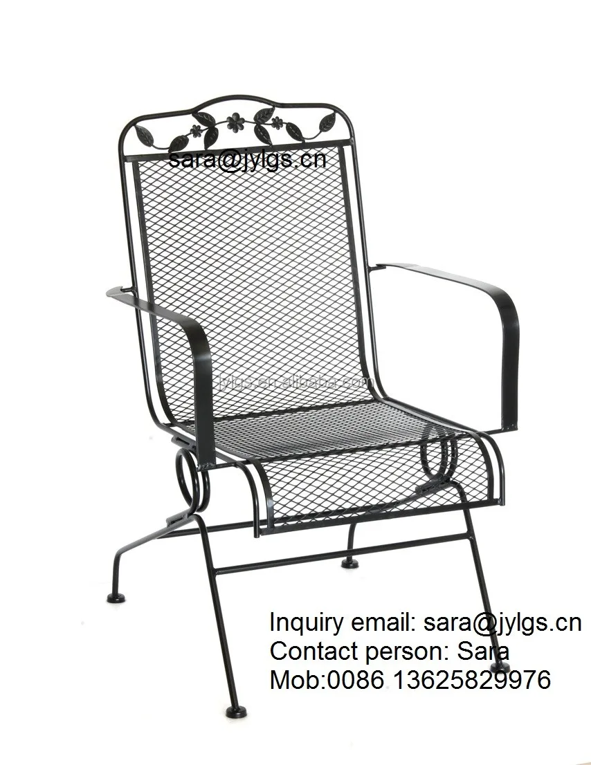 Wrought Iron Stacking Spring Motion Chair - Buy Coil Spring Chair ...