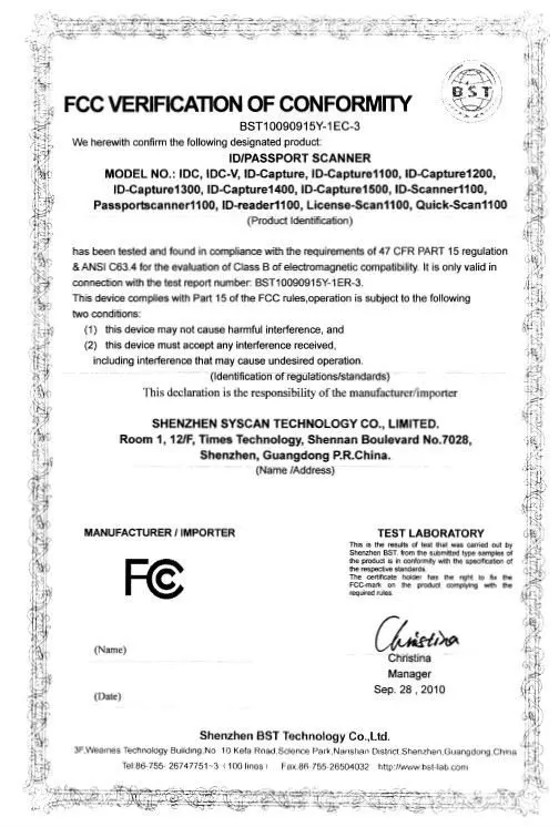ICAO Standard OCR passport reader/ ID Card scanner/ 3 lines MRZ ...