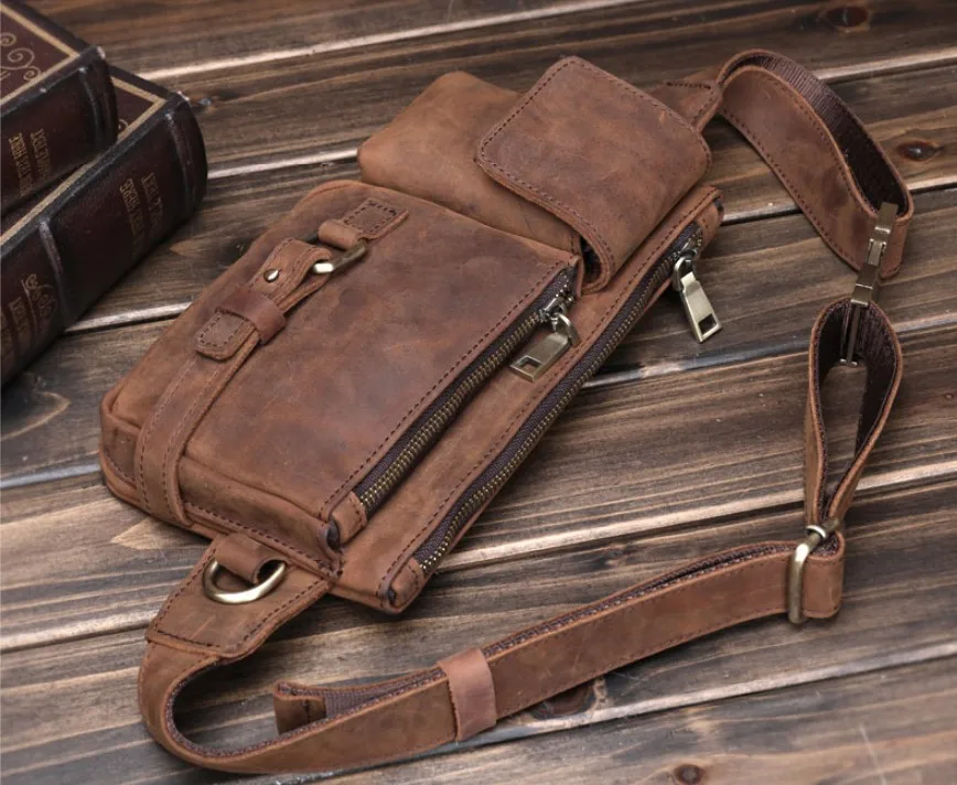 Newest Genuine Leather Waist Bags For Men - Buy Waist Bag For Men ...