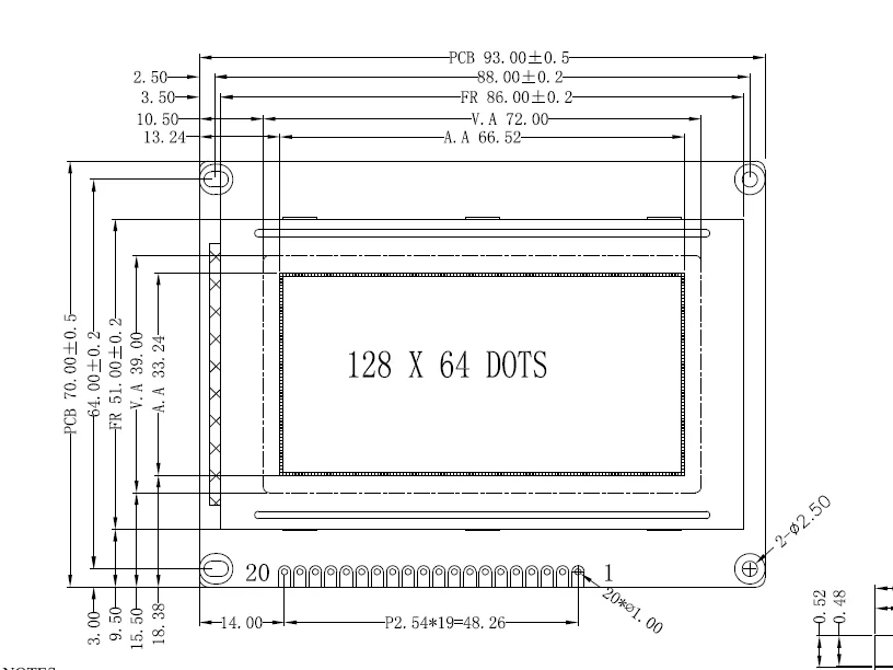 128 * 64 Cob Monochrome Graphics Stn Lcd 12864 Lcm Cheap Lcd Display ...