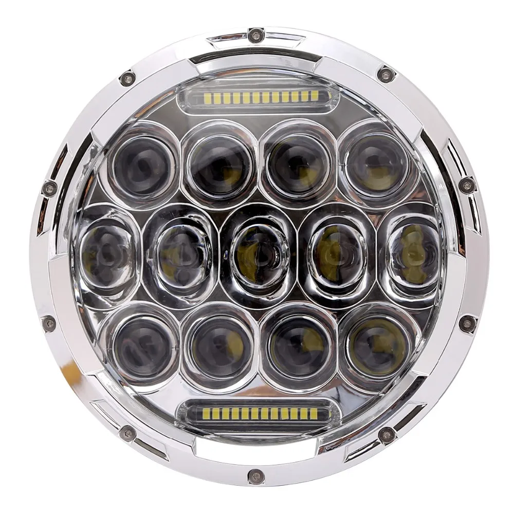 7 Inch Round Led Headlight 12v/24v 4x4 Track Accessory Round 7inch 75w ...