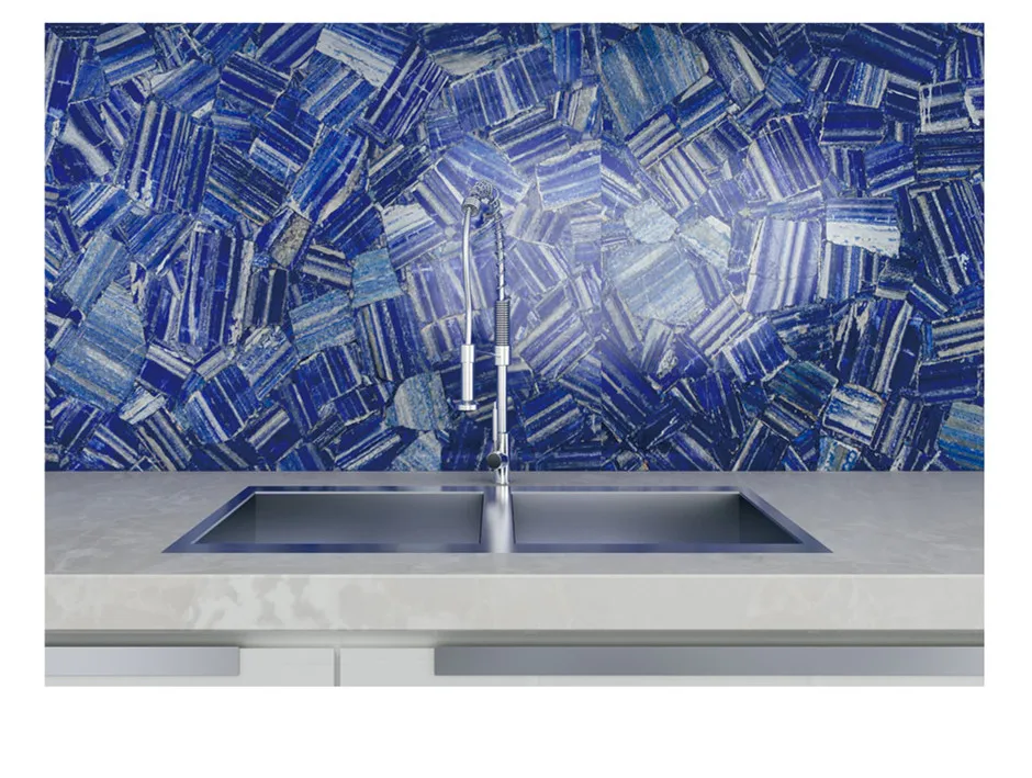 Artificial Lapis Lazuli Slab Union Stone Kitchen Countertop Price ...