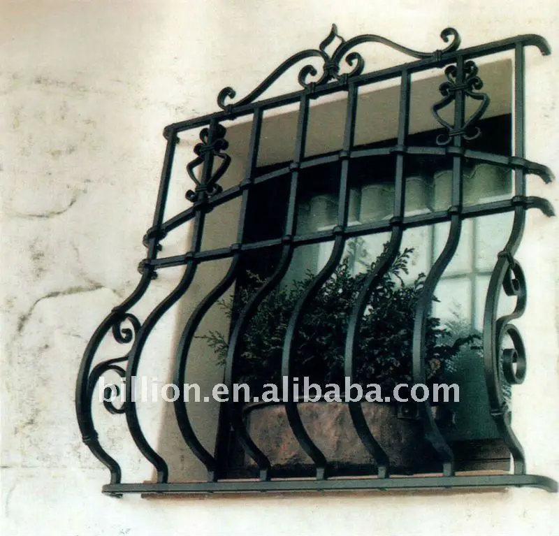 Outdoor Wrought Iron Metal Window Grilles - Durable & Stylish