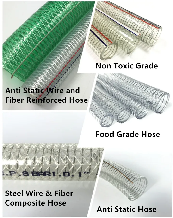 Vacuum Reinforced Food Grade Spring Hose,Spiral Reinforced Pvc Steel ...