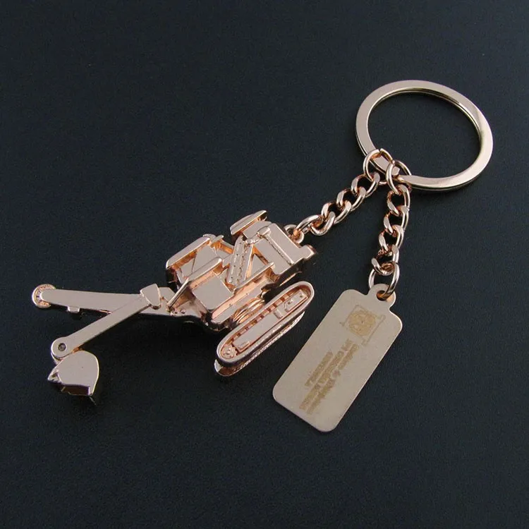 Forklift Metal Key Chain /nice Excavator Key Ring /blank Car Key Holder ...