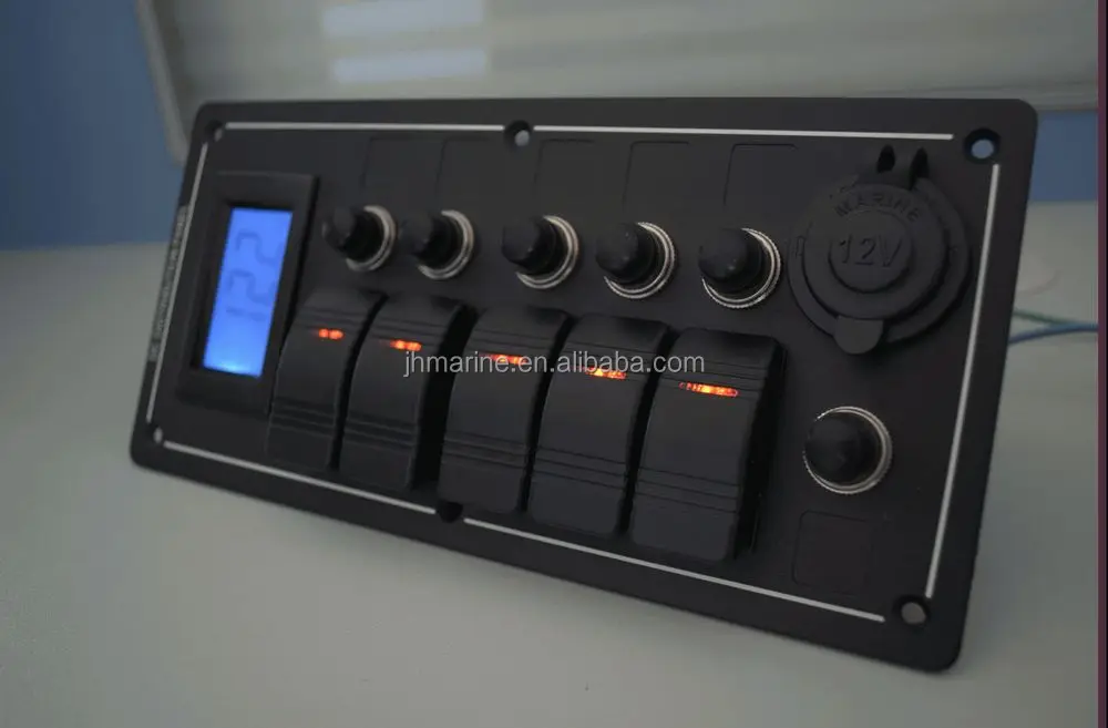 Boats Switch Panel 12 Volt Rocker Switch Panel 5 Switch Panel Boat ...