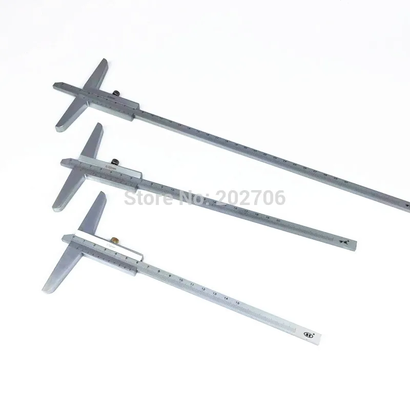 Stainless Steel Vernier Depth Gauge - Precise & Durable