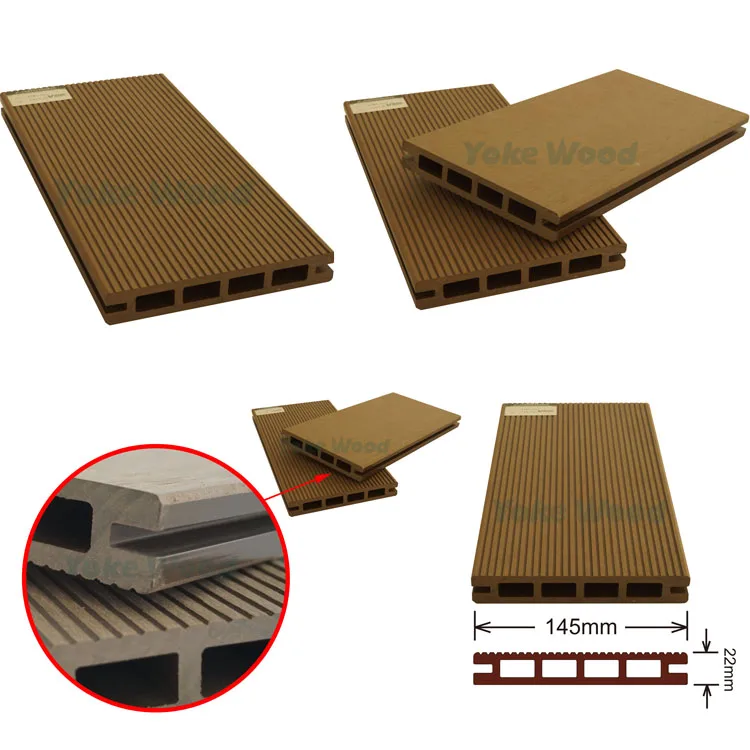 Single Layer Wpc Wood Plastic Exterior China Decking Outdoor Floor ...