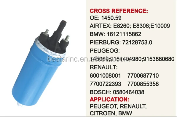 French Automobile Fuel Pump E7063m 0580464001 Ttp387 - Buy European Car ...