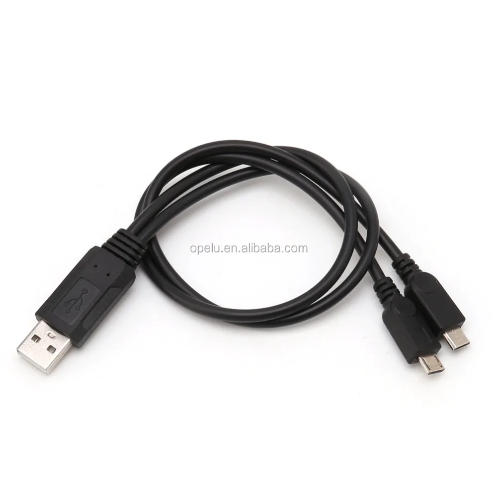 Factory 2 In 1 Usb 2.0 Male To 2port Dual Micro Usb Male Adapter Micro ...
