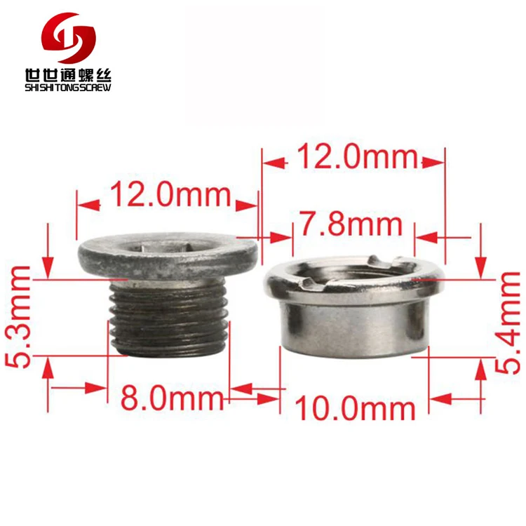 Flat Head Fine Thread Hexagon Socket Male and Female Bolt