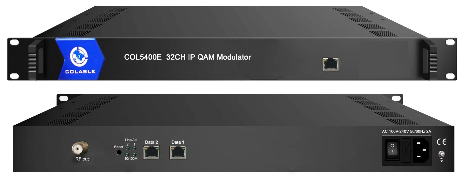 32 In 1 Cable Tv Modulator Ip To Mux Scrambling Qam Dvb-c Rf Output ...