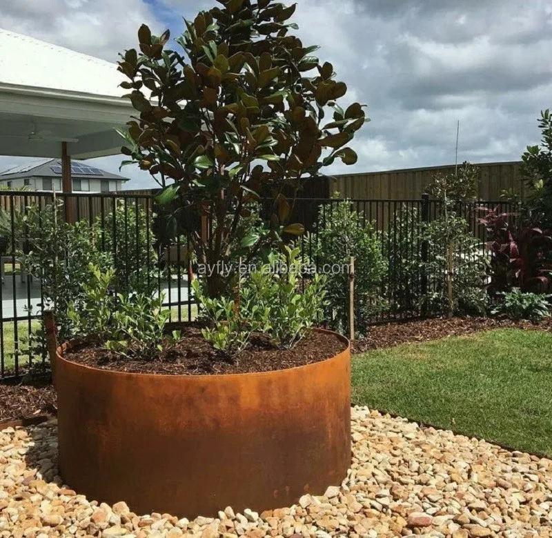 Corten Steel Garden Tree/planter Ring Edging - Buy Corten Steel Garden ...