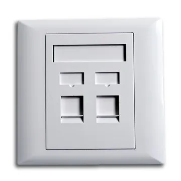 Rj45 Surface-mount Wall Faceplate With Dual Ports/fiber Optic Faceplate ...