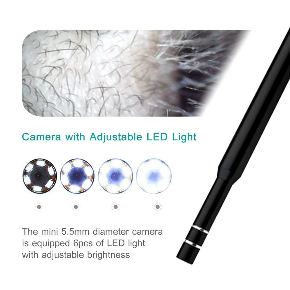 Ear Otoscope,720p Hd Ear Scope Inspection Camera,3 In 1 Usb Ear Digital ...