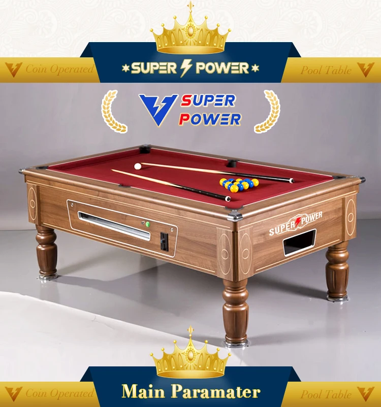 New Design Commerical Pool Tables Coin Operated With Rubber Cushion ...