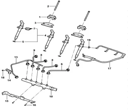 % 1745686 Orijinal Yakıt Enjektörü Conta Ford Transit Için V348 2.2l ...