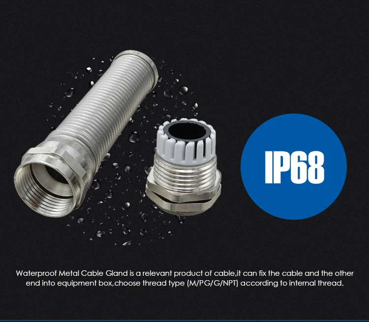 Waterproof Ip68 Pg7 Spiral Cable Glands - Buy Pg7 Spiral Cable Glands ...
