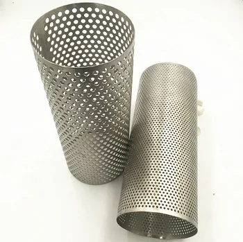 Customized 304 Stainless Steel Filter Tube/canister Tiny Hole Cylinder ...