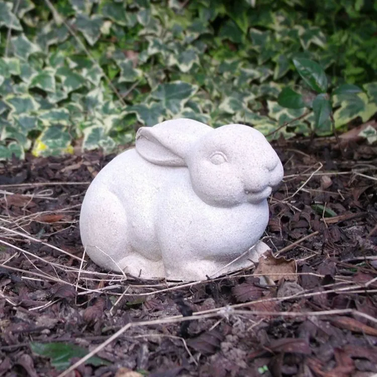 Outdoor Garden White Marble Bunny Stone Rabbit Statue - Buy Stone ...