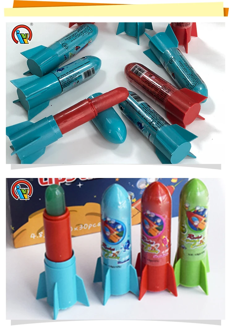 Fruity Flavor Rocket Shaped Lipstick Lollipop Candy - Buy Lollipop ...