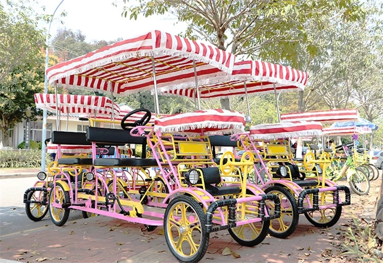 New Style 2 Seater Quadricycle Surrey Bike Tandem Bicycle /two Wheels ...