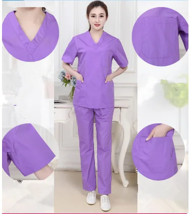 Short Sleeve Modern Nurse Uniform - Comfort & Professionalism