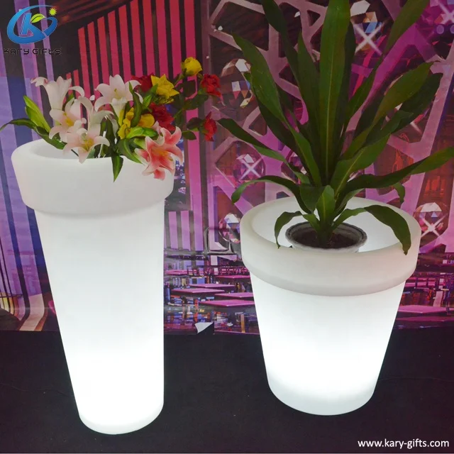 Big Illuminated Led Planter Led Big Pots Decorative Led Flower Pot ...