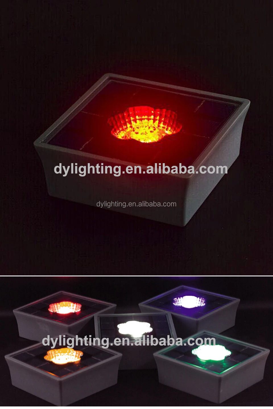 Color Changing Solar Stone Paver Brick Landscape Lightings Solar ...