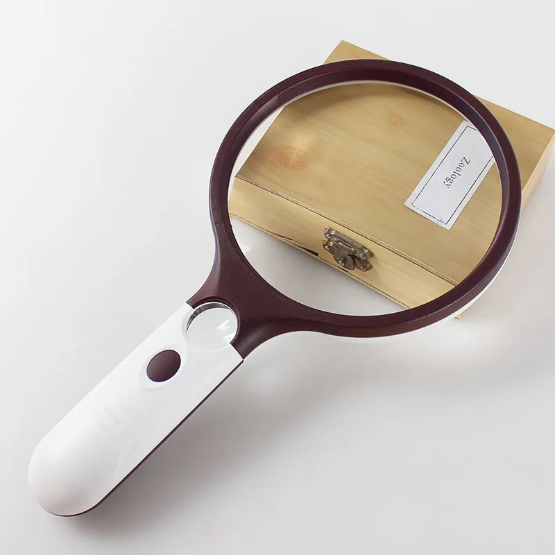 4 Led Handheld Magnifying Glass With Dual Glass - 2x And 30x ...