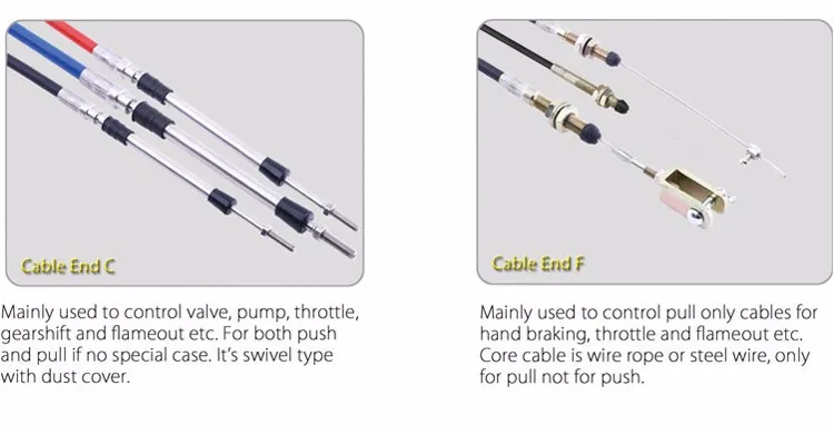 Throttle Cable - 4000mm Mechanical Hand Throttle Control