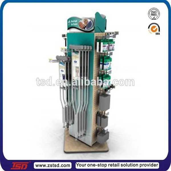 Custom Store Floor Metal Medical Crutches Product Display Stand/walking ...
